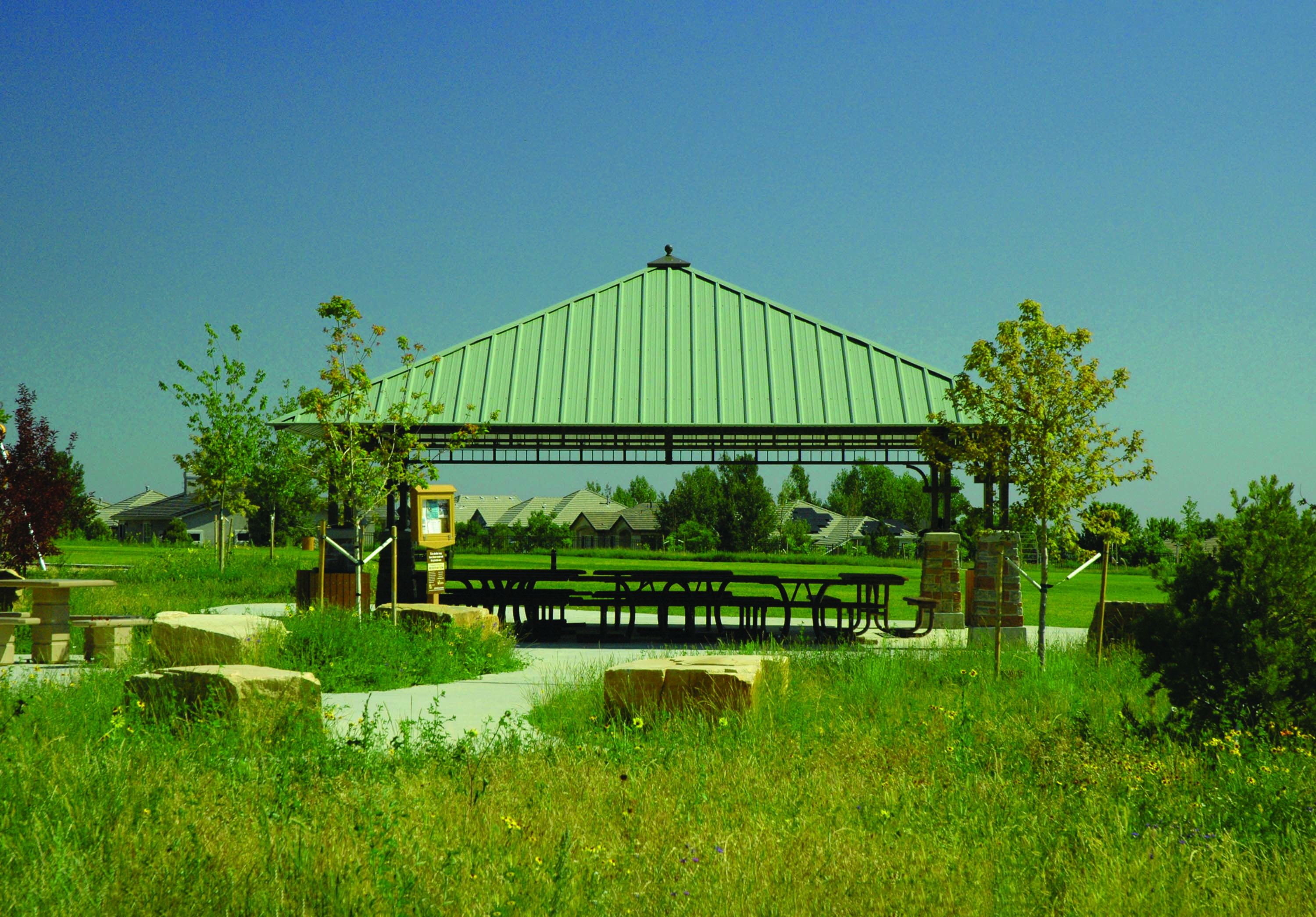 Craftsman Square Shelter with Multi-Rib Roof Panels